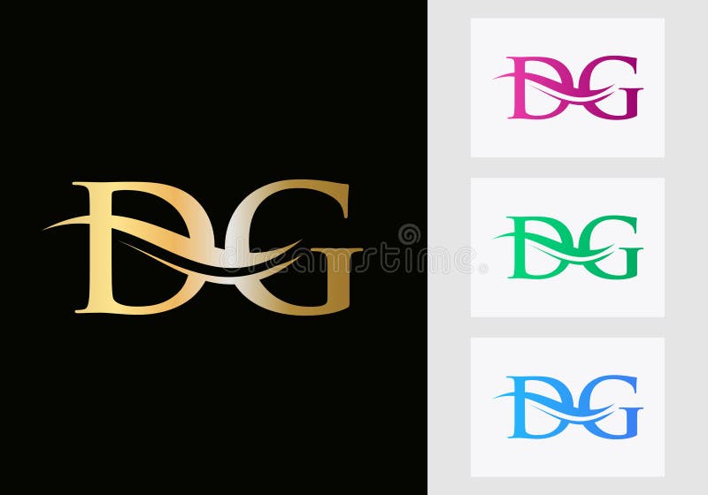 Monogram Letter DG Logo Design. DG Logotype Template Stock Vector ...