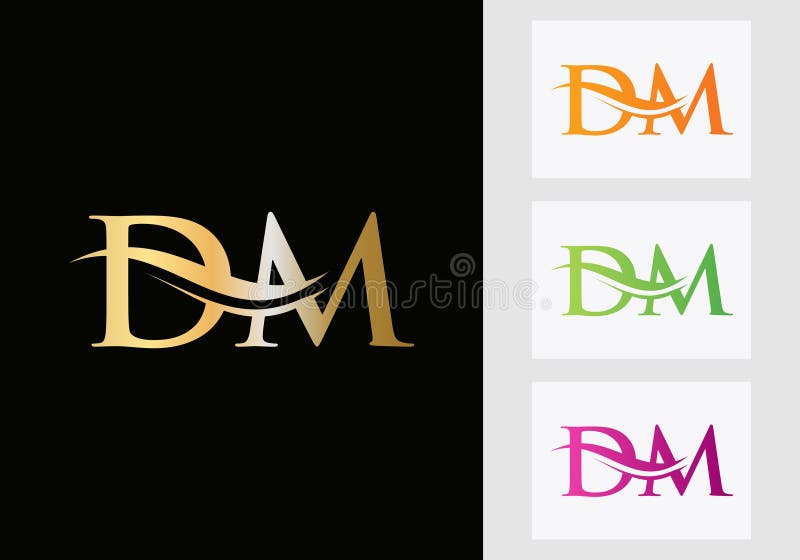 Letter Dm Logo Design Stock Illustrations – 1,062 Letter Dm Logo Design ...