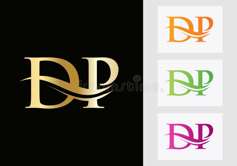 Monogram Letter DP Logo Design. DP Logotype Template Stock Vector - Illustration of design ...