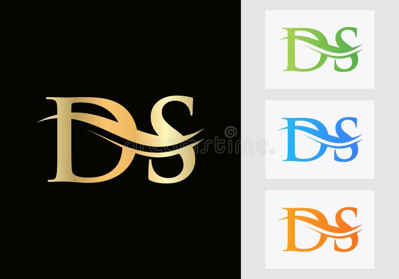 Monogram Letter DS Logo Design. DS Logotype Template Stock Vector ...