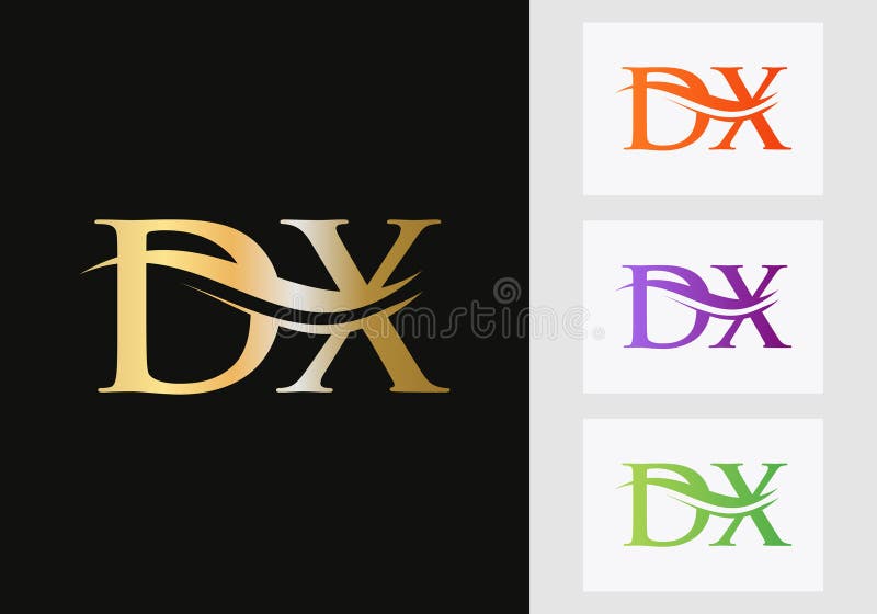 Monogram Letter DX Logo Design. DX Logotype Template Stock Vector ...