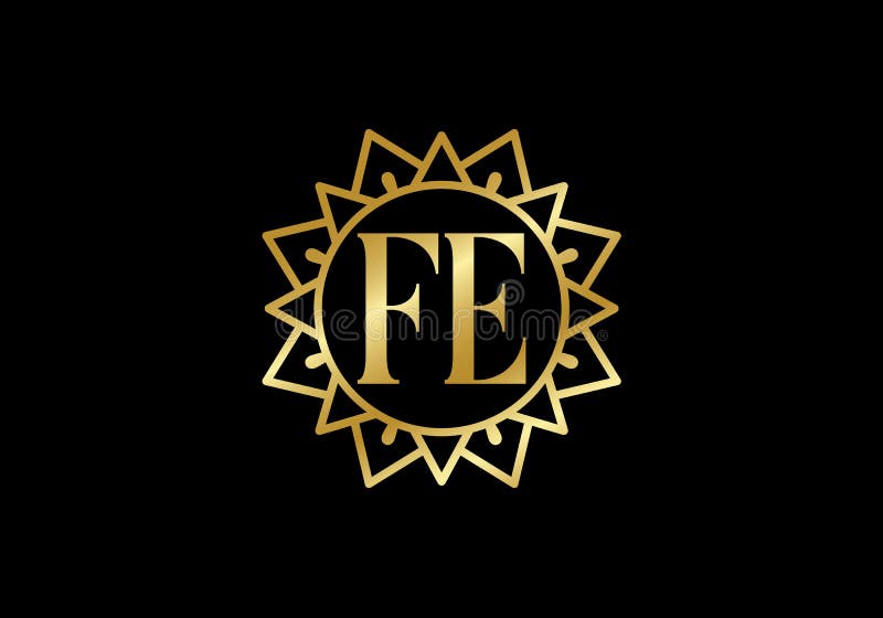 Initial Monogram Letter FE Logo Design Vector Template. FE Letter Logo ...
