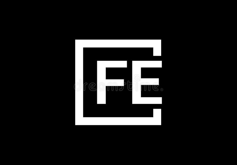 Initial Monogram Letter FE Logo Design Vector Template. FE Letter Logo ...