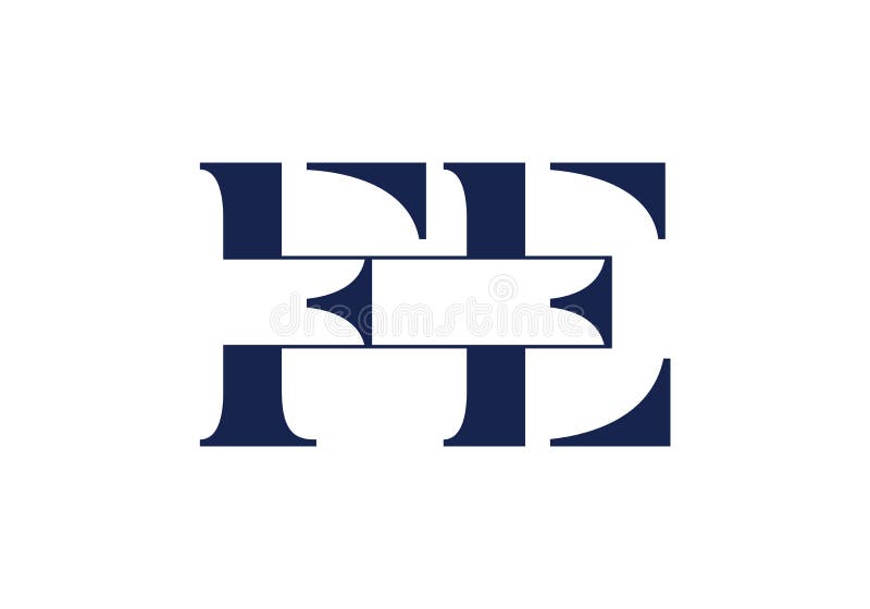 Initial Monogram Letter FE Logo Design Vector Template. FE Letter Logo ...