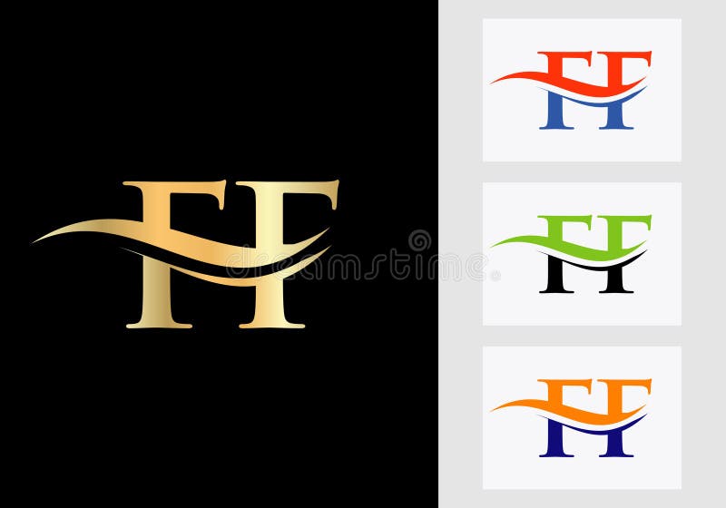 Monogram Letter FF Logo Design. FF Logotype Template Stock Vector ...