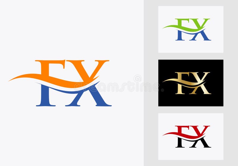 Monogram Letter FX Logo Design. FX Logotype Template Stock Vector ...