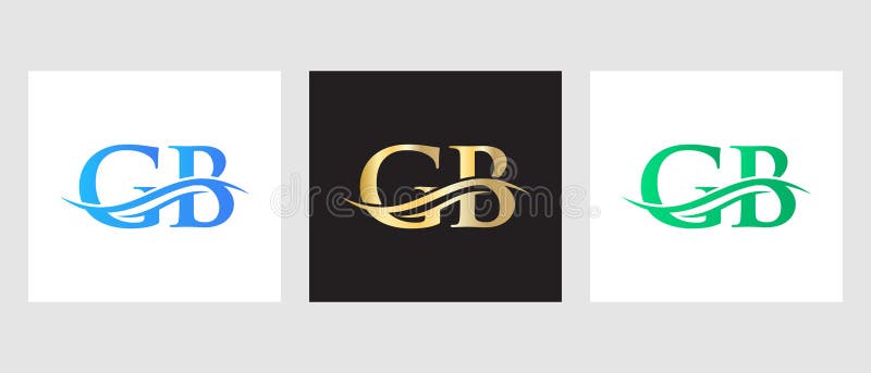 Monogram Letter GB Logo Design. GB Logotype Template Stock Vector ...