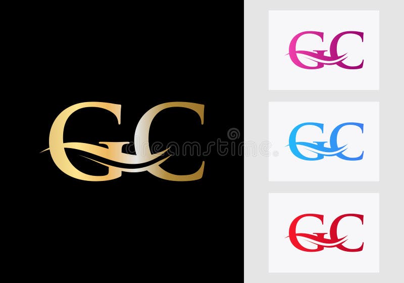 Monogram Letter GC Logo Design. GC Logotype Template Stock Vector ...