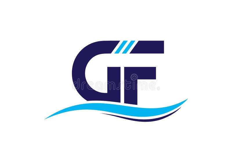 Initial Monogram Letter GF Logo Design Vector Template. GF Letter Logo ...
