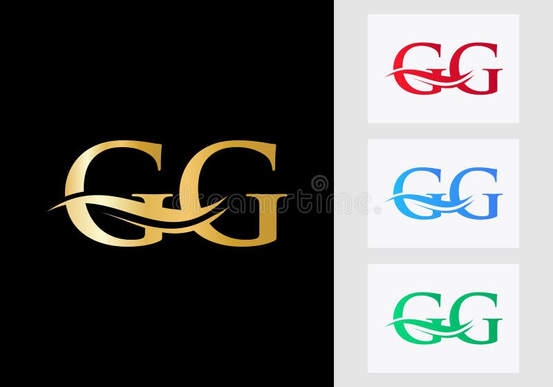Monogram Letter GG Logo Design. GG Logotype Template Stock Vector ...