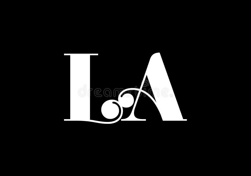 Initial Monogram Letter L a Logo Design Vector Template. Stock ...