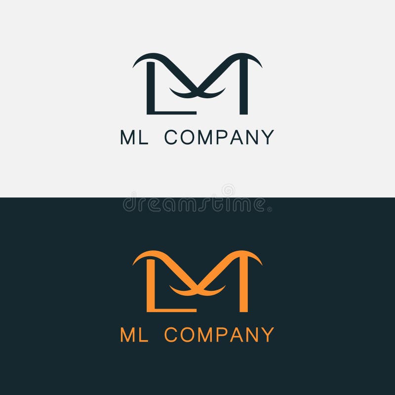 Initial Monogram Letter M L Logo Design Vector Template. ML Letter Logo ...