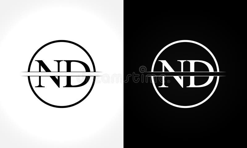 Initial Monogram Letter ND Logo Design Vector Template. ND Letter Logo ...