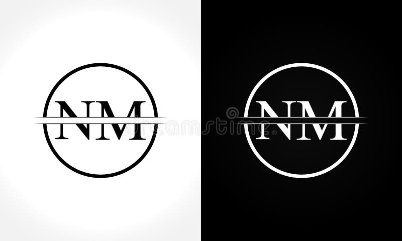 Initial Monogram Letter NM Logo Design Vector Template. NM Letter Logo ...