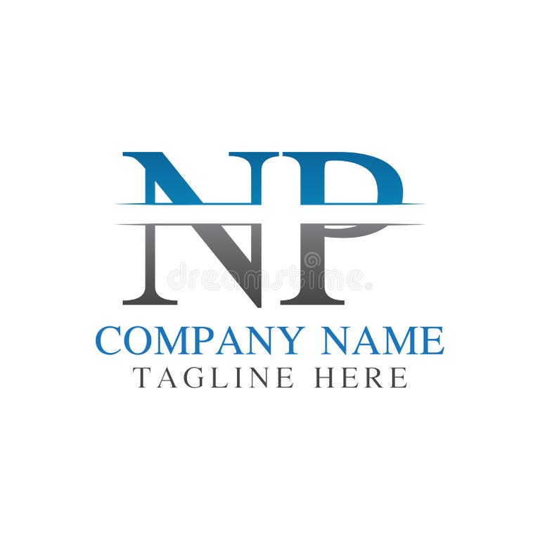 Initial Monogram Letter NP Logo Design Vector Template. NP Letter Logo ...