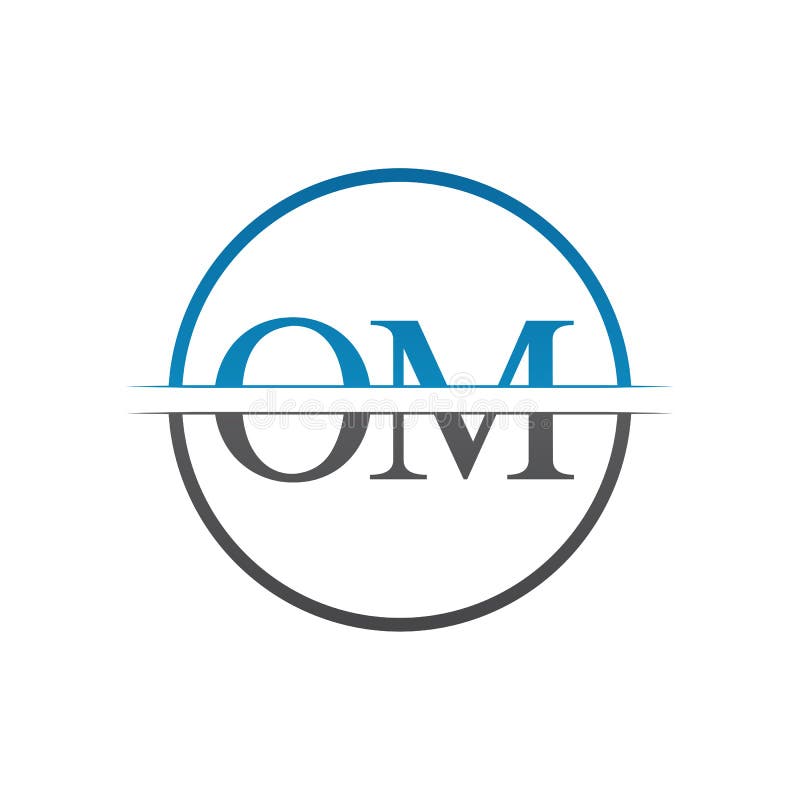 Initial Monogram Letter OM Logo Design Vector Template. OM Letter Logo ...