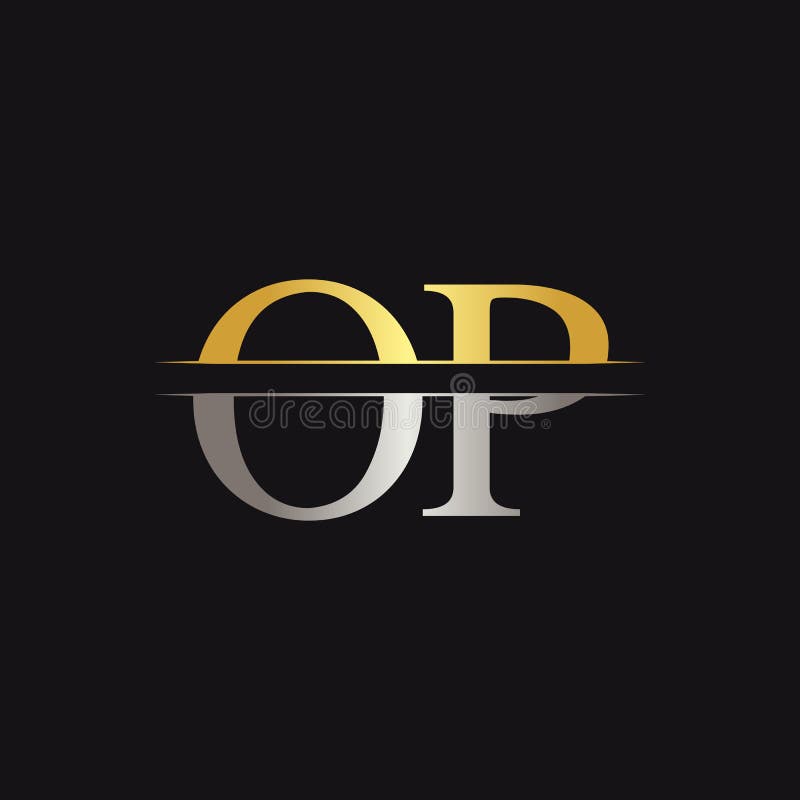 Initial Monogram Letter OP Logo Design Vector Template. OP Letter Logo ...