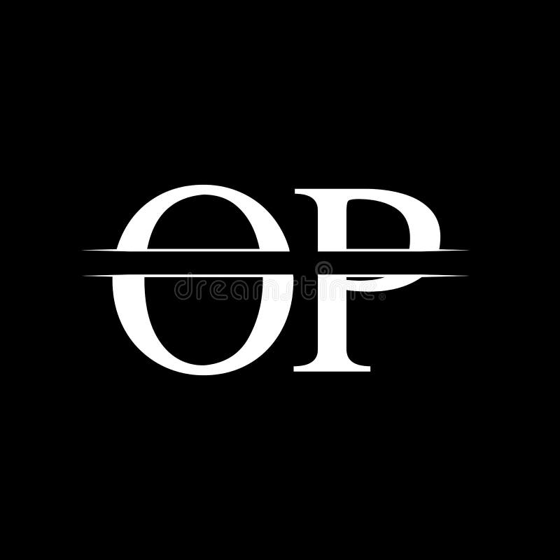 Initial Monogram Letter OP Logo Design Vector Template. OP Letter Logo ...