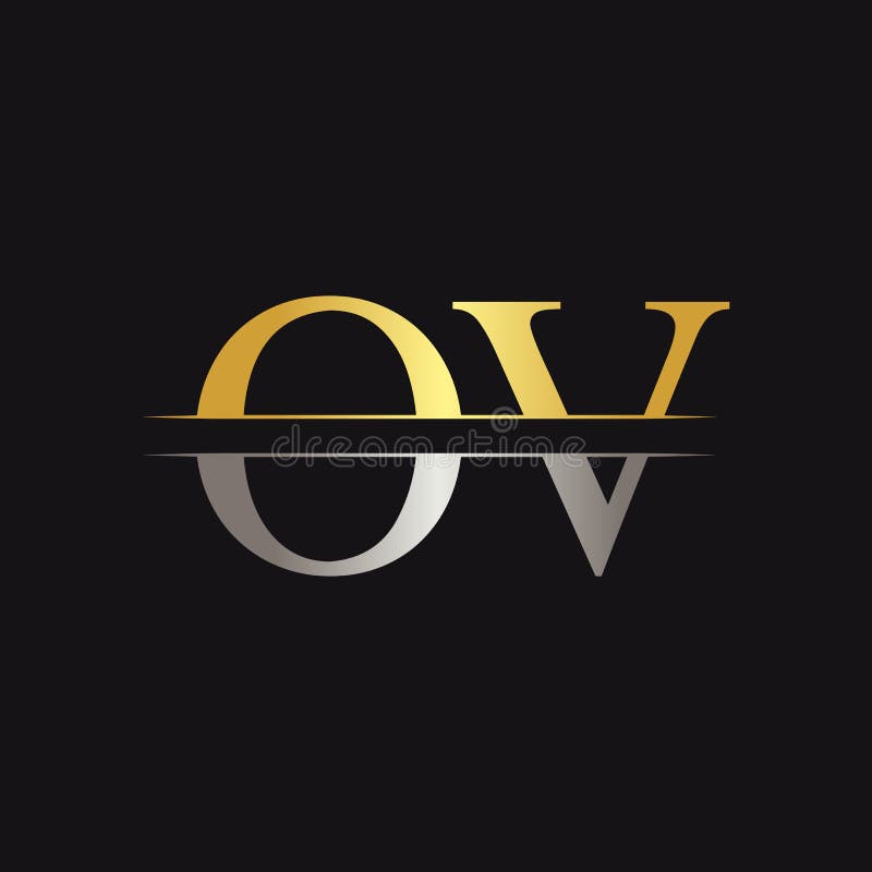 Initial Monogram Letter OV Logo Design Vector Template. OV Letter Logo ...