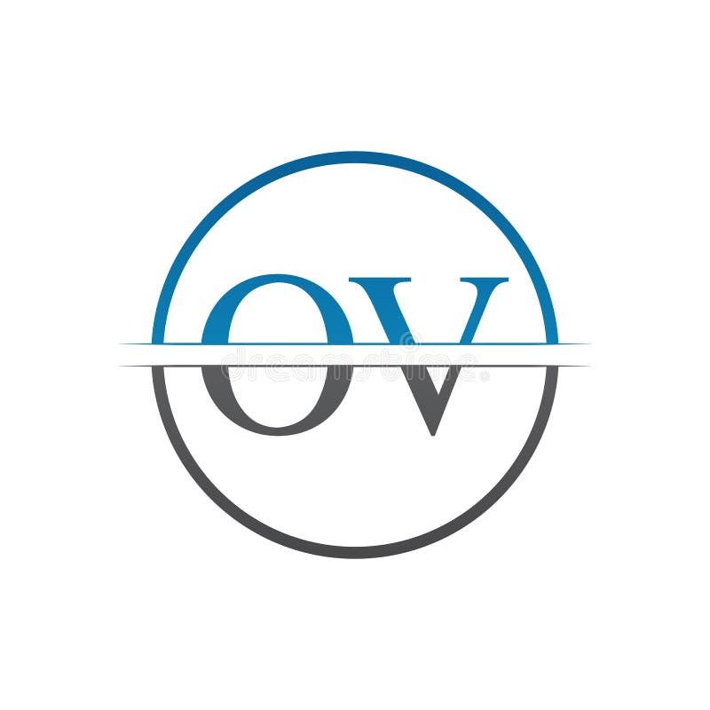 Initial Monogram Letter OV Logo Design Vector Template. OV Letter Logo ...