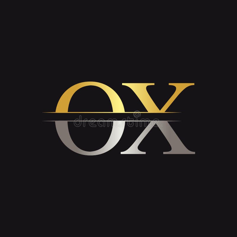 Initial Monogram Letter OX Logo Design Vector Template. OX Letter Logo ...