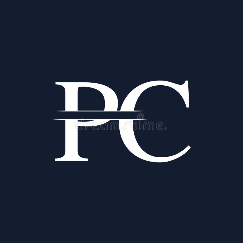 Initial Monogram Letter PC Logo Design Vector Template. PC Letter Logo ...