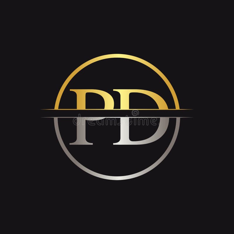 Initial Monogram Letter PD Logo Design Vector Template. PD Letter Logo ...