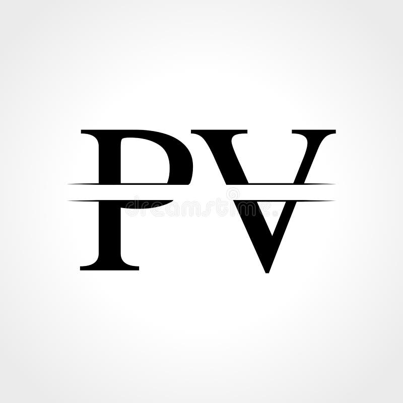 Initial Monogram Letter PV Logo Design Vector Template. Abstract PV ...