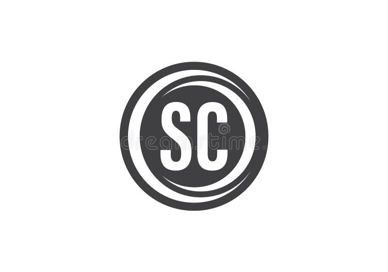 Initial Monogram Letter S C Logo Design Vector Template. Stock Vector ...