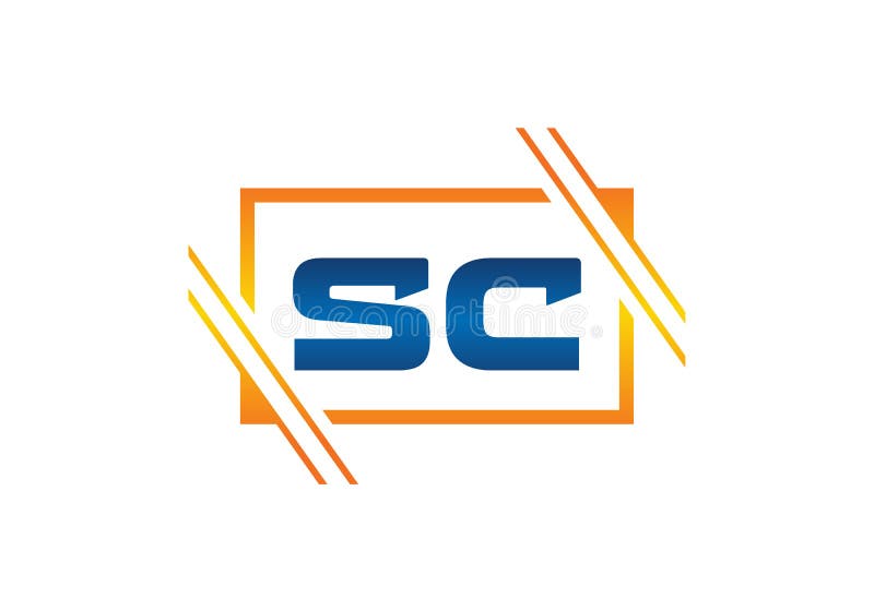 Initial Monogram Letter S C Logo Design Vector Template. Stock Vector ...