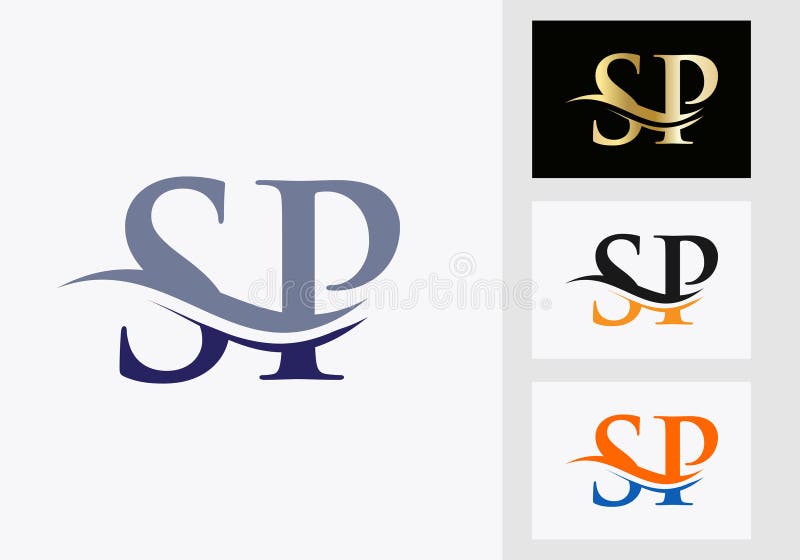 Monogram Letter SP Logo Design. SP Logotype Template Stock Vector ...