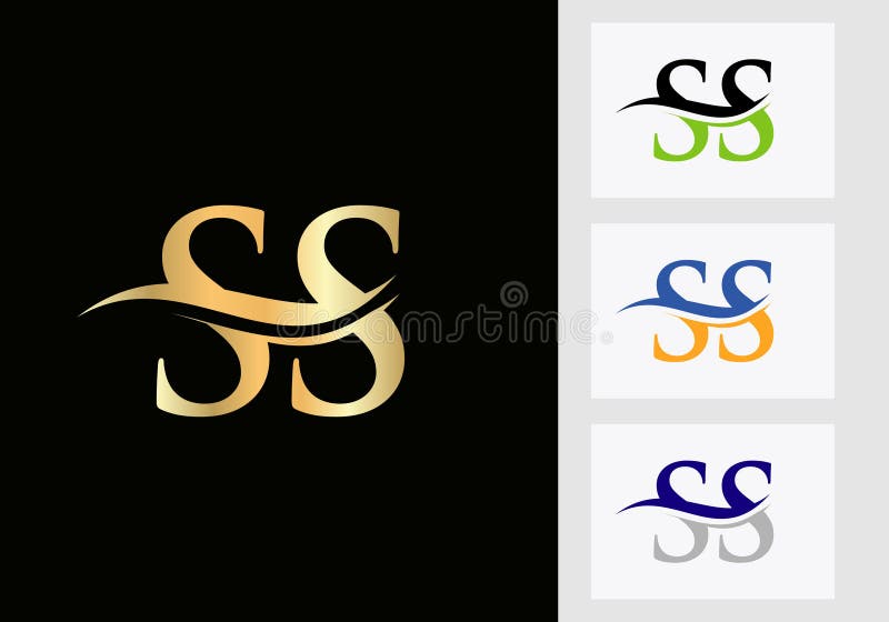Monogram Letter SS Logo Design. SS Logotype Template Stock Vector ...