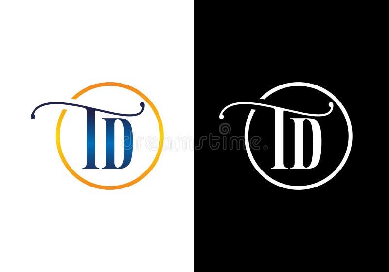 Initial Monogram Letter T D Logo Design Vector Template. T D Letter ...