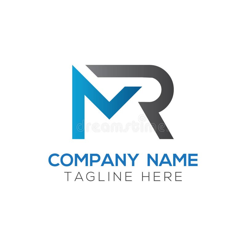 Initial MR Letter Logo Design Vector Template. Abstract Letter MR Logo ...