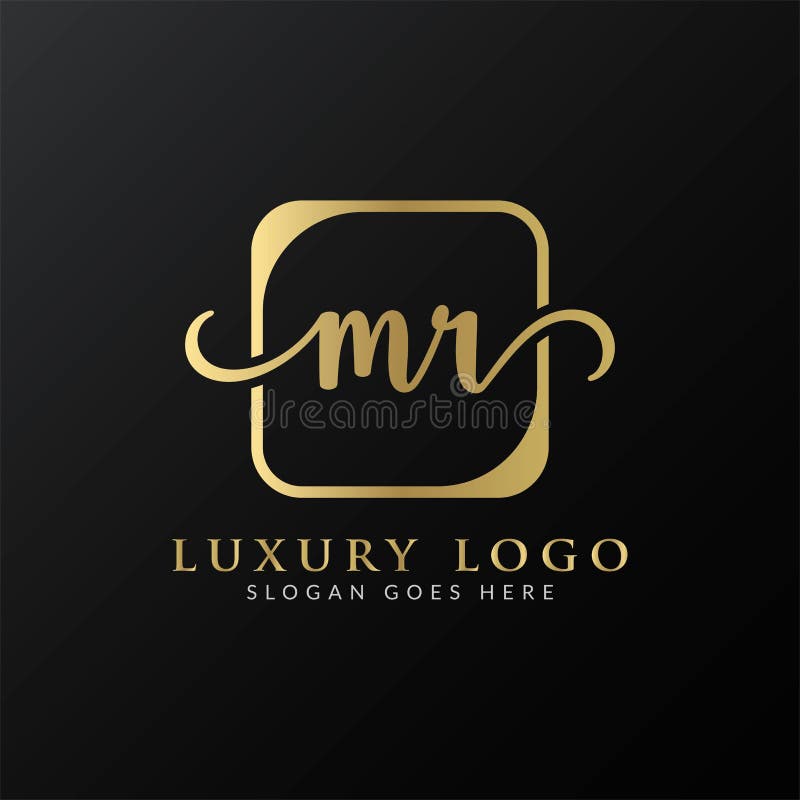 Initial MR Letter Logo Design Vector Template. Luxury Letter MR Logo ...