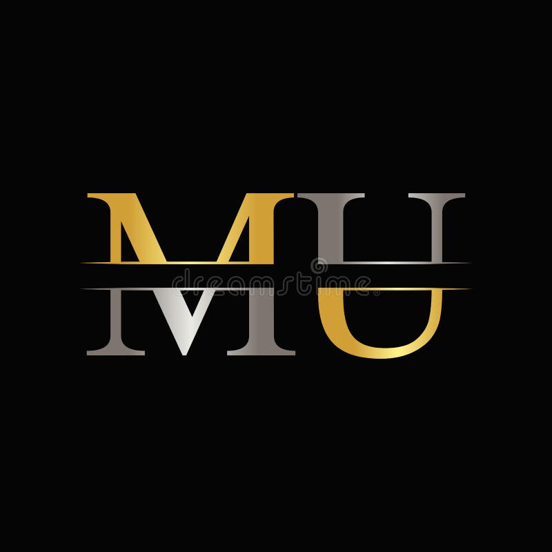 Initial MU Letter Logo Design Vector Template. Abstract Letter MU Logo ...