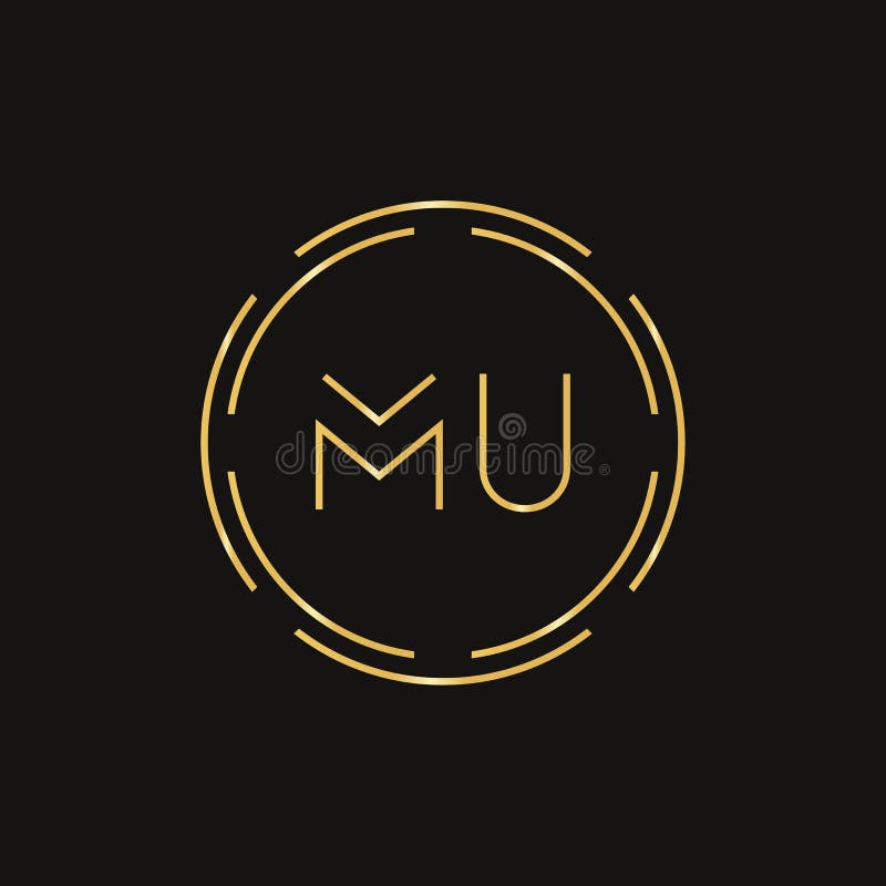 Initial MU Letter Logo Design Vector Template. Abstract Letter MU Logo ...