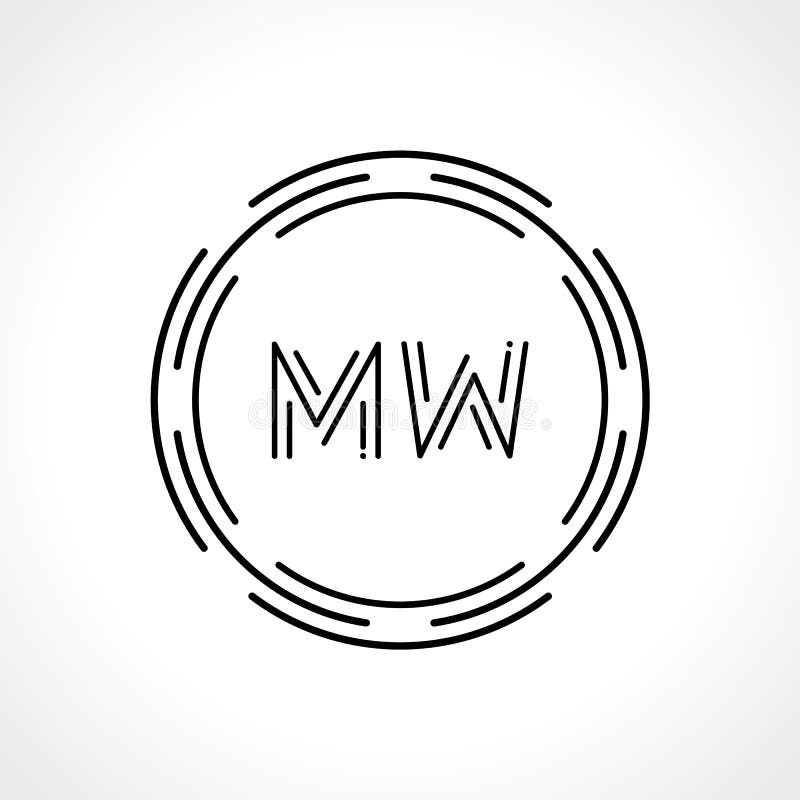 Initial MW Letter Logo Design Vector Template. Abstract Letter MW Logo ...