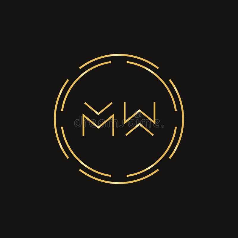 Initial MW Letter Logo Design Vector Template. Abstract Letter MW Logo ...