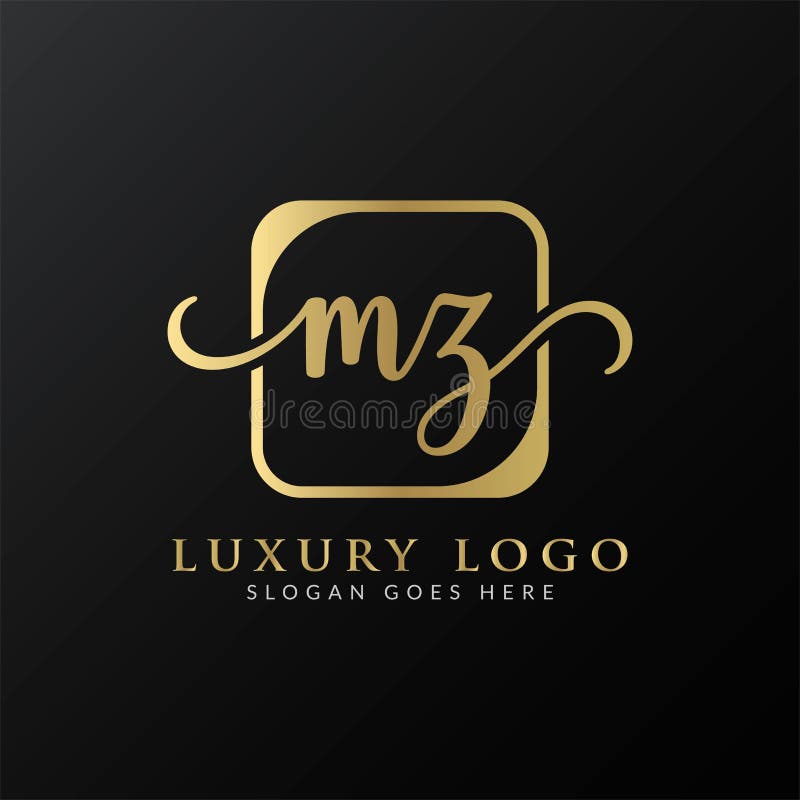 Initial MZ Letter Logo Design Vector Template. Luxury Letter MZ Logo ...