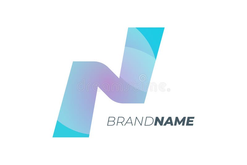 Initial N Abstract Dynamic Letter for Progress Technology Business ...