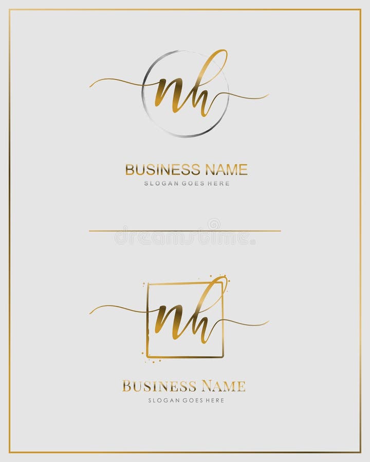 Initial N H NH Handwriting Logo Vector. Letter Handwritten Logo ... Initial N H NH Handwriting Logo Vector. Letter Handwritten Logo ...