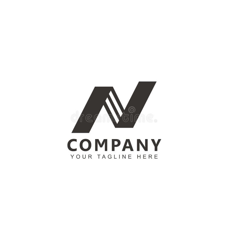 Initial N Logo Monogram Design Modern Template Stock Vector ...