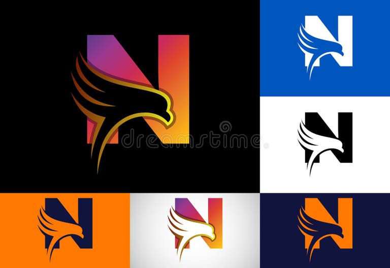 Letter N Eagle Logo Design Stock Illustrations – 93 Letter N Eagle Logo ...