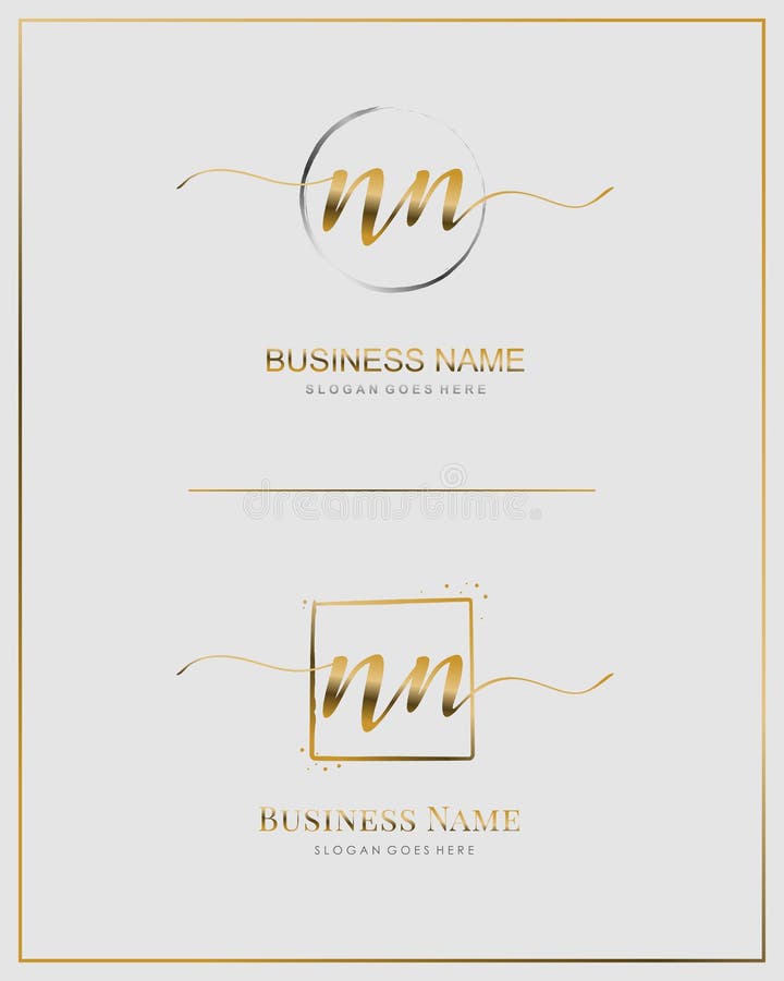 Initial N NN Handwriting Logo Vector. Letter Handwritten Logo Template ...