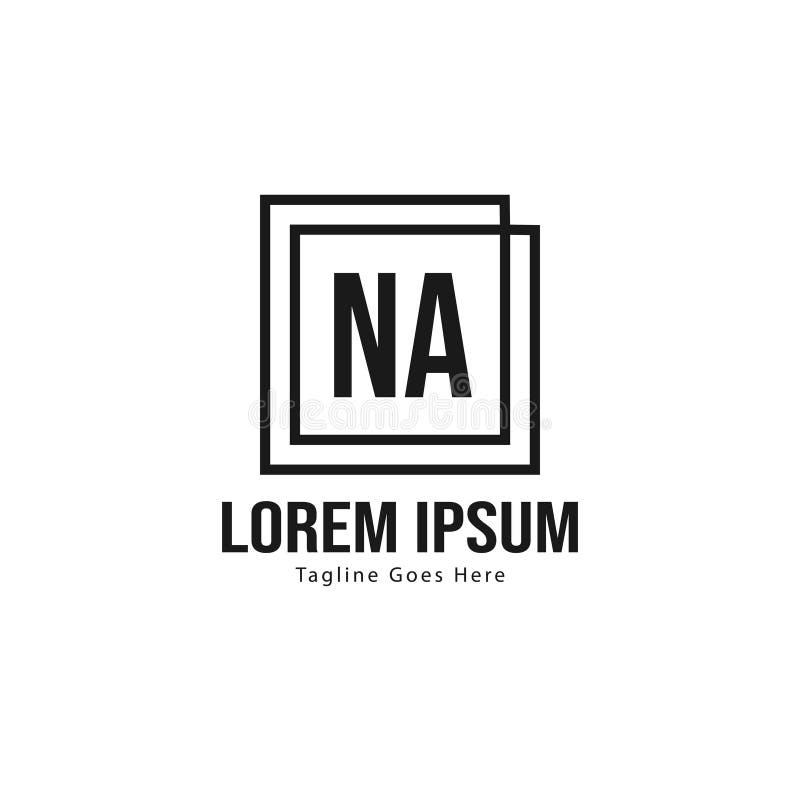 Initial NA Logo Template with Modern Frame. Minimalist NA Letter Logo ...