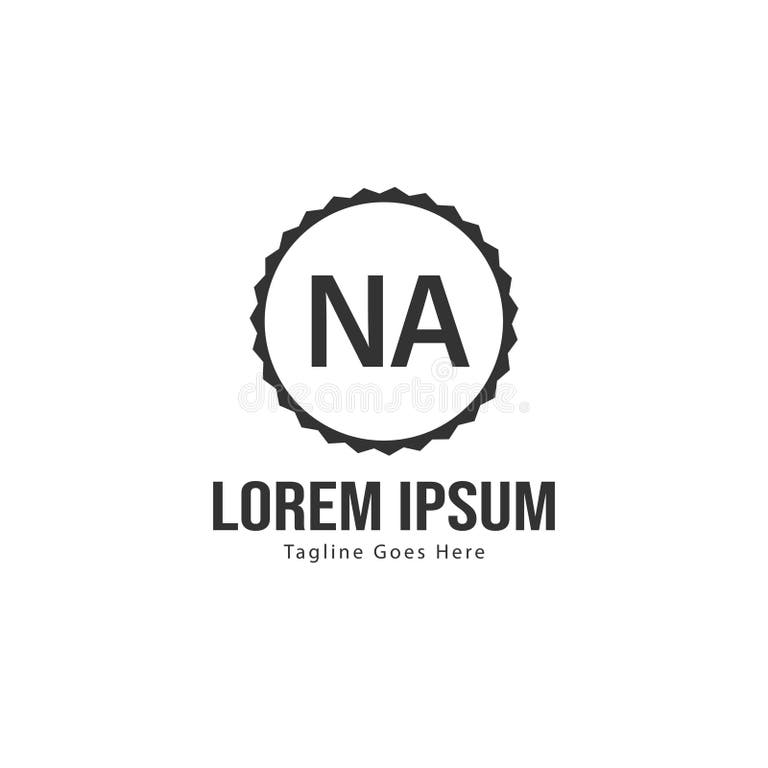 Initial NA Logo Template with Modern Frame. Minimalist NA Letter Logo ...