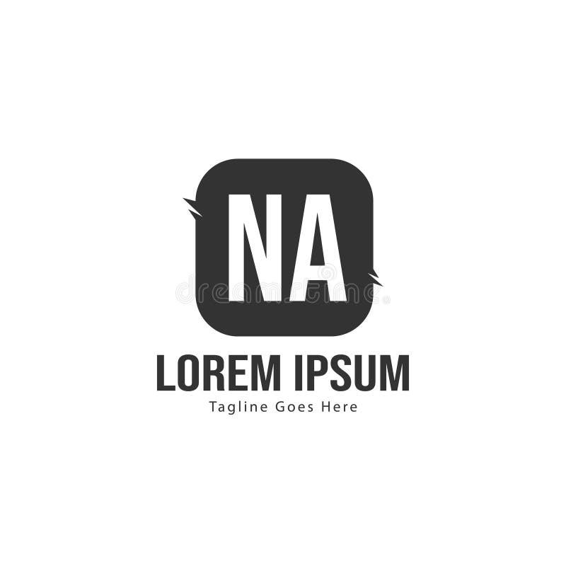 Initial NA Logo Template with Modern Frame. Minimalist NA Letter Logo ...