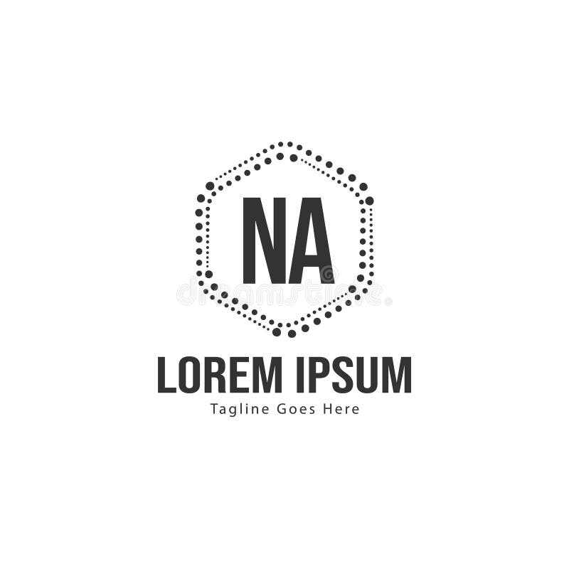 Initial NA Logo Template with Modern Frame. Minimalist NA Letter Logo ...