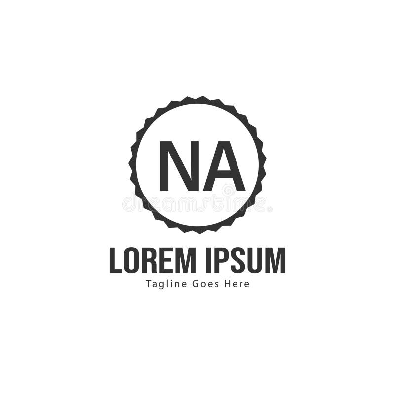 Initial NA Logo Template with Modern Frame. Minimalist NA Letter Logo ...